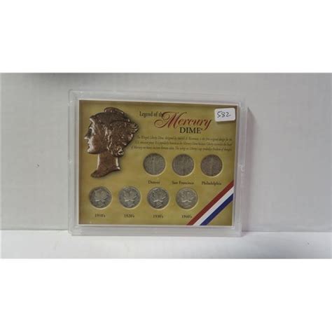 Legend Of The Mercury Dime Set Set Of 7 Silver Mercury Dimes