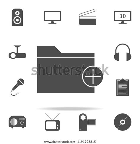 Adding Folder Icon Web Icons Universal ภาพประกอบสตอก 1191998815