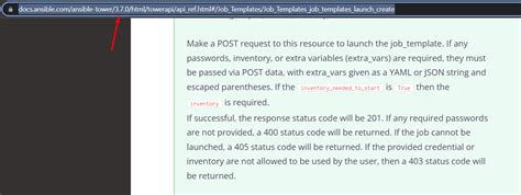 How Do I Call Ansible Tower Rest Api Endpoint To Launch Jobtemplate