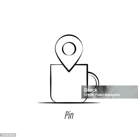 커피 핀 손 그리기 아이콘입니다 커피 그림 아이콘의 요소입니다 기호와 기호는 웹 로고 모바일 앱 Ui Ux에 사용할 수 있습니다