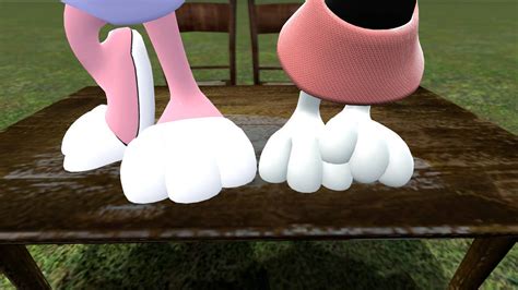 Babs And Dots Feet Posing On The Table By Hadeemurray2004 On Deviantart