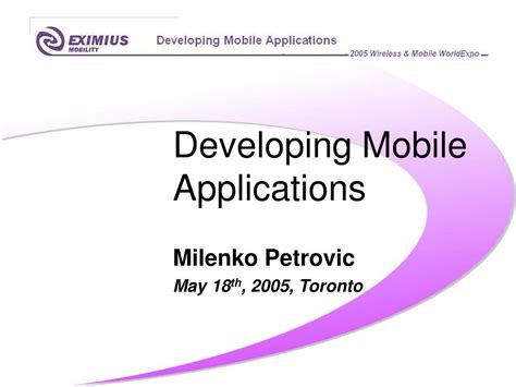 Ppt Developing Mobile Applications Powerpoint Presentation Free