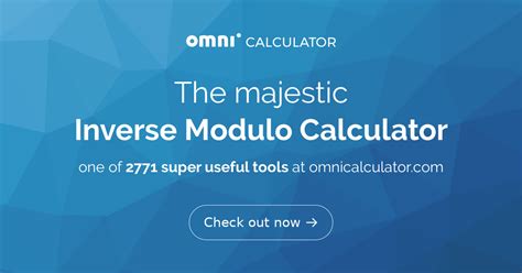 Inverse Modulo Calculator