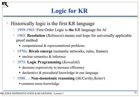 Knowledge Representation And Reasoning Ppt