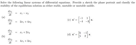 solve the following ivps a dx1 dt 2x1 x2 dx2 dt 0x1 3x2