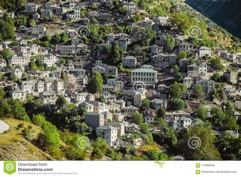 Panoramic View Of Traditional Village Syrrako In National Park Of