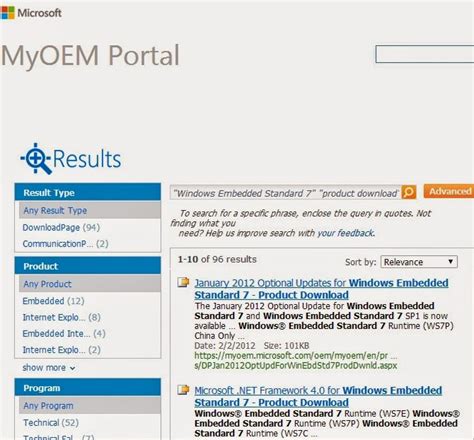 Easy Embedded System 無法使用wedu工具下載時，如何找到windows Embedded Os的更新檔下載