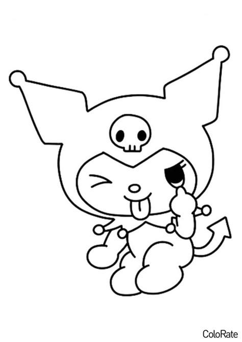 Раскраски Куроми Onegai My Melody распечатать на А4