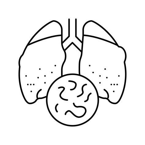 Infectious Disease Tuberculosis Line Icon Vector Illustration 18993482 Vector Art At Vecteezy