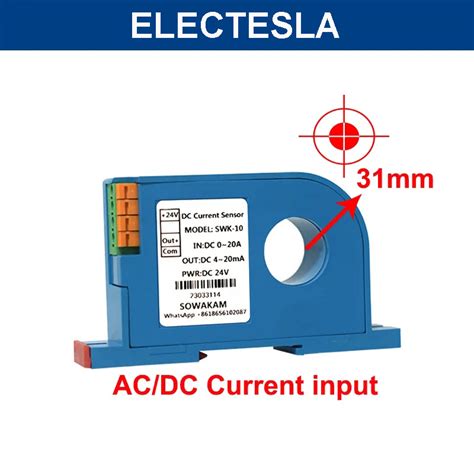 AC DC Hall Current Transmitter 50A 100A 200A 500A Current Sensor Output 4 20mA 0 10V RS485