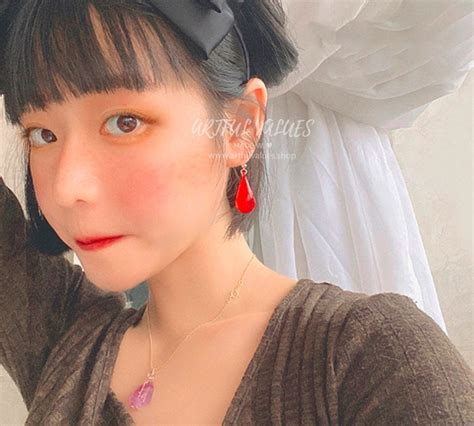 Ghibli Red Drop Earring 14k Gold Hypoallergenic Wedding Jewelry Minimal Earring T For