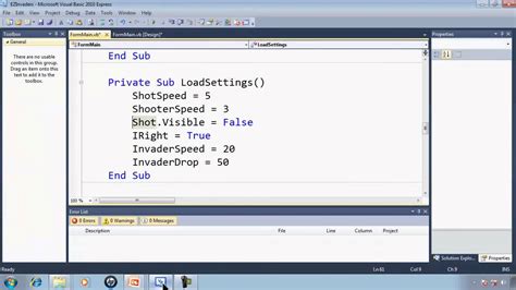 Vb2010 Tutorial 37 Hit Detection Ezinvaders Part 6 Game Youtube