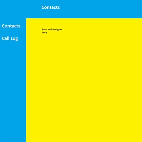 Html Create Vertical Nav Bar With Both Header And Form To Right As