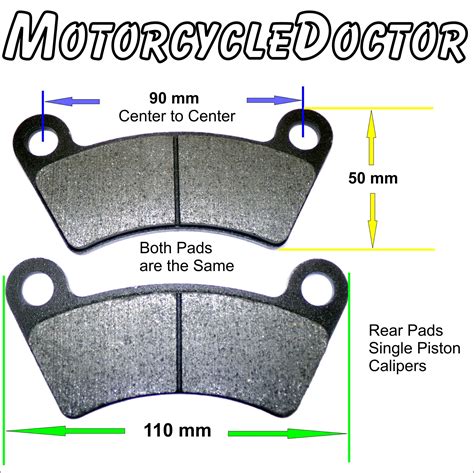 Odes Brake Pads Rear Single Piston Motorcycle Doctor