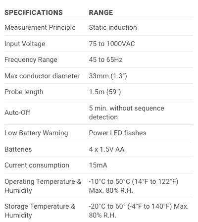 EXTECH PRT PHASE SEQUENCE TESTER Techmaster Electronics JSC