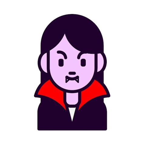 Cute Female Vampire Vector Illustration Premium Vector