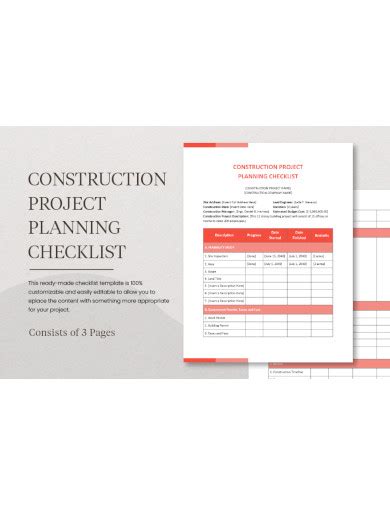 25 Free Construction Project Checklist Samples To Download