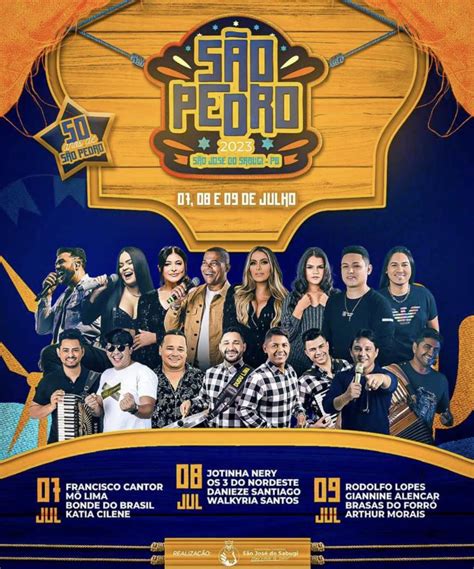 Confira A Programação Do São Pedro De São José Do Sabugi Pb