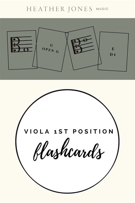 Viola First Position Flashcards Private Viola Lessons Heather Jones