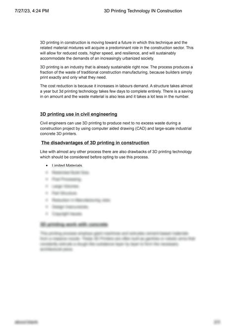 Solution 3d Printing Technology In Construction Computer Architectures