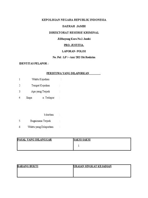 Laporan Polisi Pdf