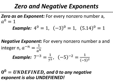 7 1 Zero And Negative Exponents Ppt Download