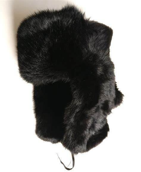 Rabbit Fur Russian Shapka Ushanka Hat