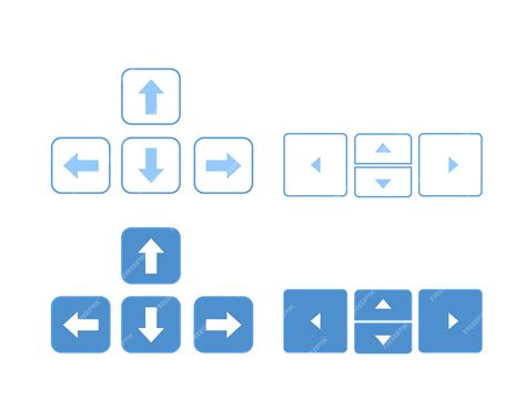Premium Vector Keyboard Icon Left Right Up Down Arrows