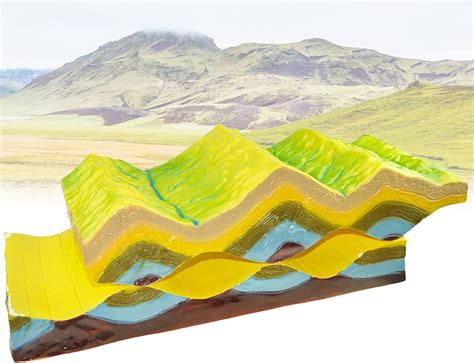 Geographic Model Fold Structure And Its Geomorphological Evolution 3d