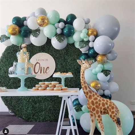 Custom Green And Grey Balloon Garland 3m 300 The Pretty Balloon