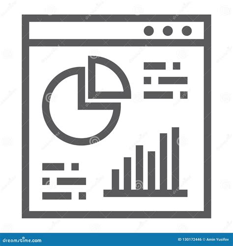 Het Pictogram Van De Infographiclijn Analyse En Diagram Grafiekteken