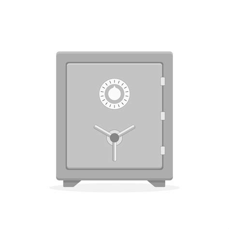 Icono Vectorial De Caja Fuerte Caja De Metal Segura Y Segura Dinero