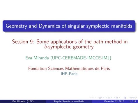 Pdf Geometry And Dynamics Of Singular Symplectic Manifoldseva Miranda