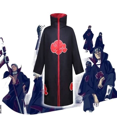 Naruto Costume Akatsuki Cloak Cosplay Sasuke Uchiha Cape Cosplay Itachi
