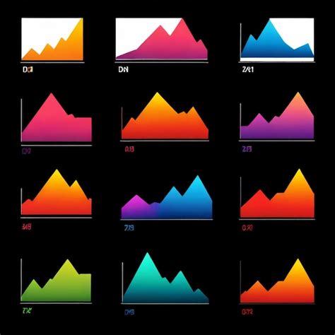 Graph With Downward Trend Icon Vector Set White Background Isolated