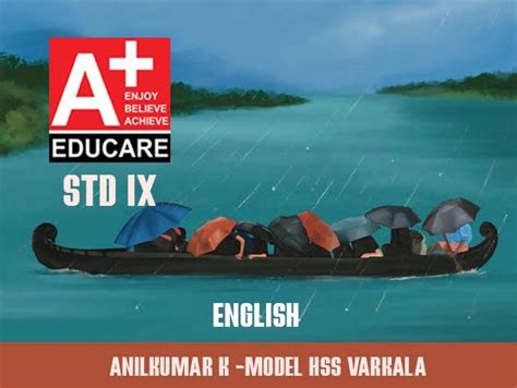 Aplus Blog STD 9 ENGLISH UNIT III ASPIRE AND EXPLORE WAITING FOR RAIN