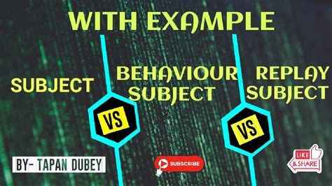 Differences Between Angular Rxjs Subject Behaviorsubject