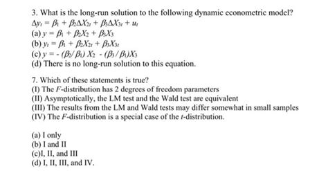 Solved 3 What Is The Long Run Solution To The Following Chegg