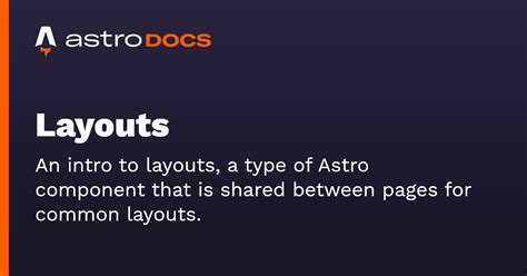 layouts 🚀 astro documentation