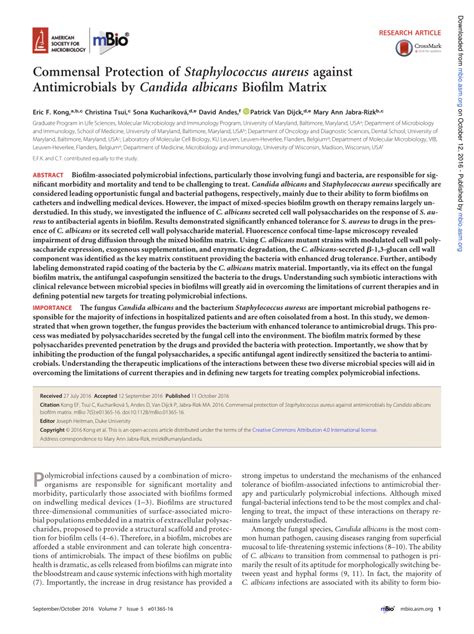 Pdf Commensal Protection Of Staphylococcus Aureus Against