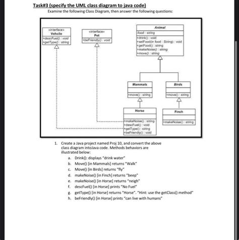 Solved Task Specify The Uml Class Diagram To Java Code Chegg