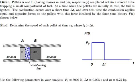 solved please use impluse momentum equation to solve given pellets a
