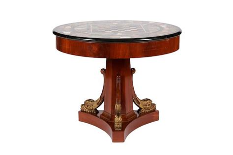 Bonhams An Empire Style Parcel Gilt And Mahogany Center Table