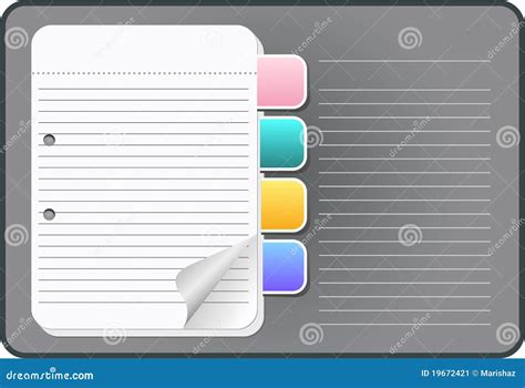 Cahier à Feuilles Mobiles Image stock Image