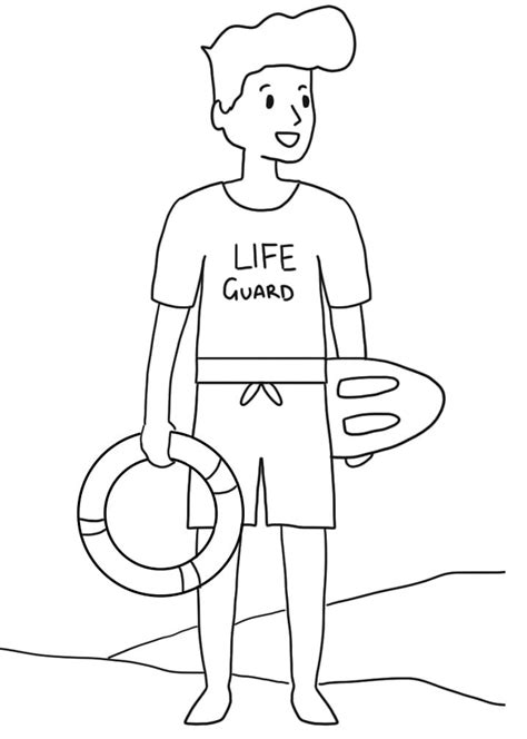 Lifeguard Coloring Pages Coloringlib