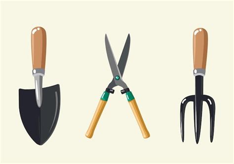 Conjunto de iconos de jardinería Vector Premium