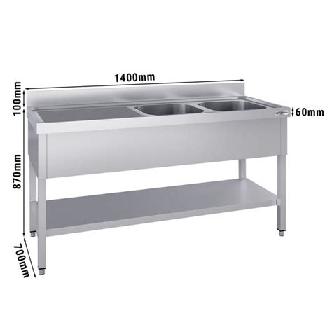 Chiuvetă Din Oțel Inoxidabil Eco Cu Polita 1 4 M 2 Cuve în