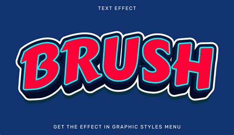 Brush Text Effect Template In 3d Style 23565343 Vector Art At Vecteezy Brush Text Effect Template In 3d Style 23565343 Vector Art At Vecteezy