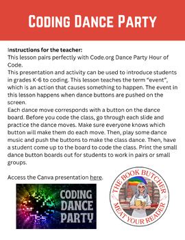 Coding Dance Party Code Org Hour Of Code Slideshow Game By The Book Butcher