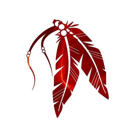 Native Feathers Decal Vinyl Sticker Auto Car Truck Wall Laptop Red